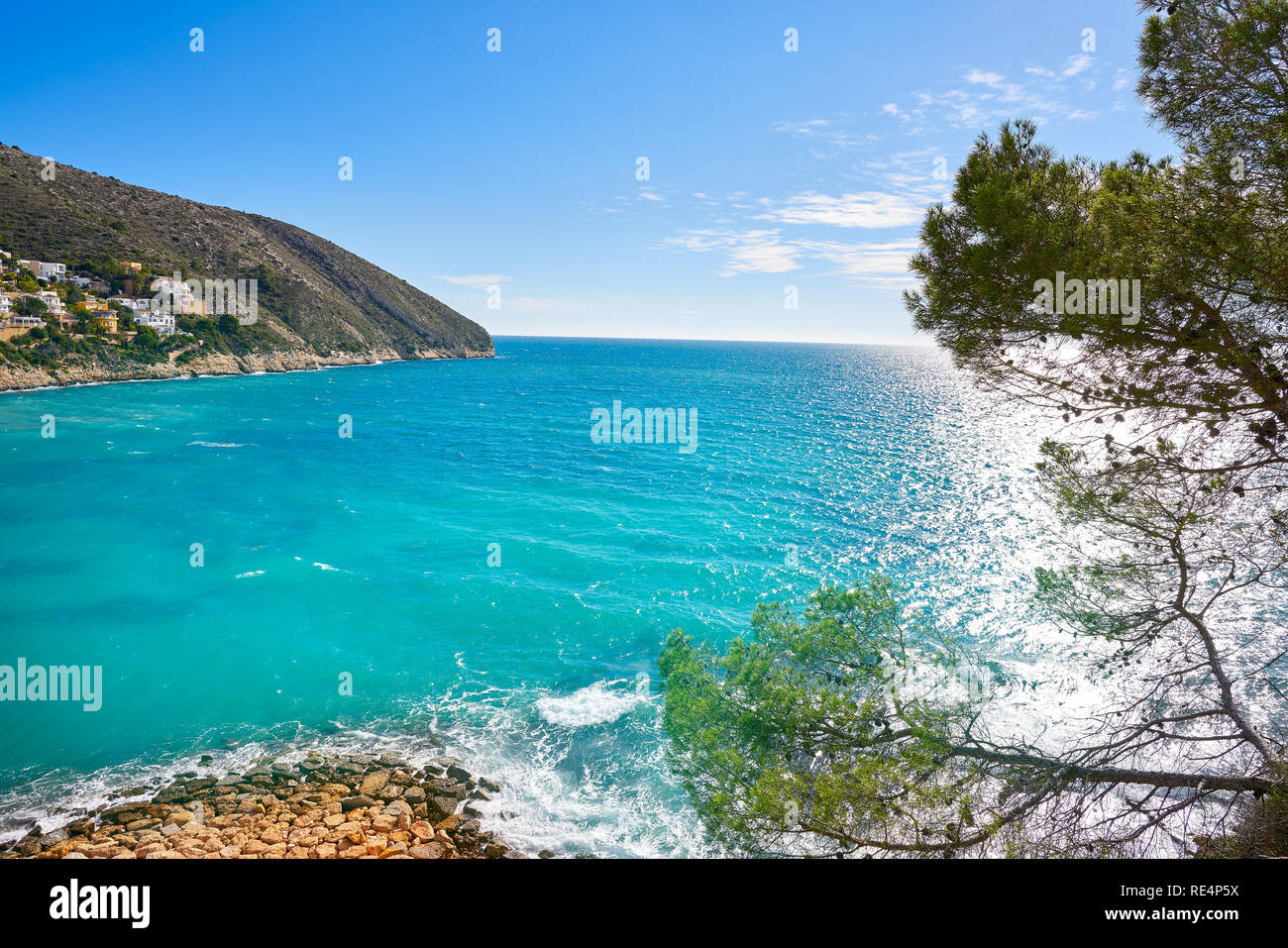 El Portet beach in Moraira of Teulada at Alicante Spain Costa blanca ...