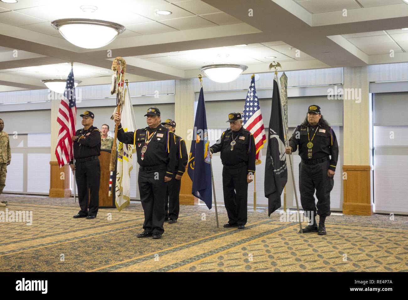 The Haskell Indian Nations University Veterans Color Guard presented ...