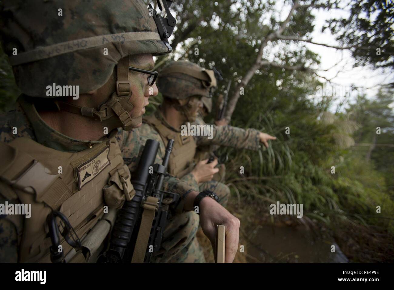 U.S. Marines with 3d Battalion, 2d Marine Regiment with the unit deployment program sketch their ...