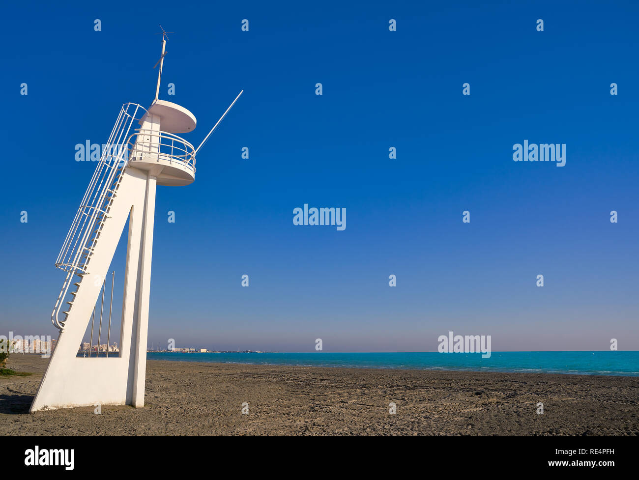 Santa Pola Playa Lisa beach in Alicante of Spain at Costa Blanca Stock ...