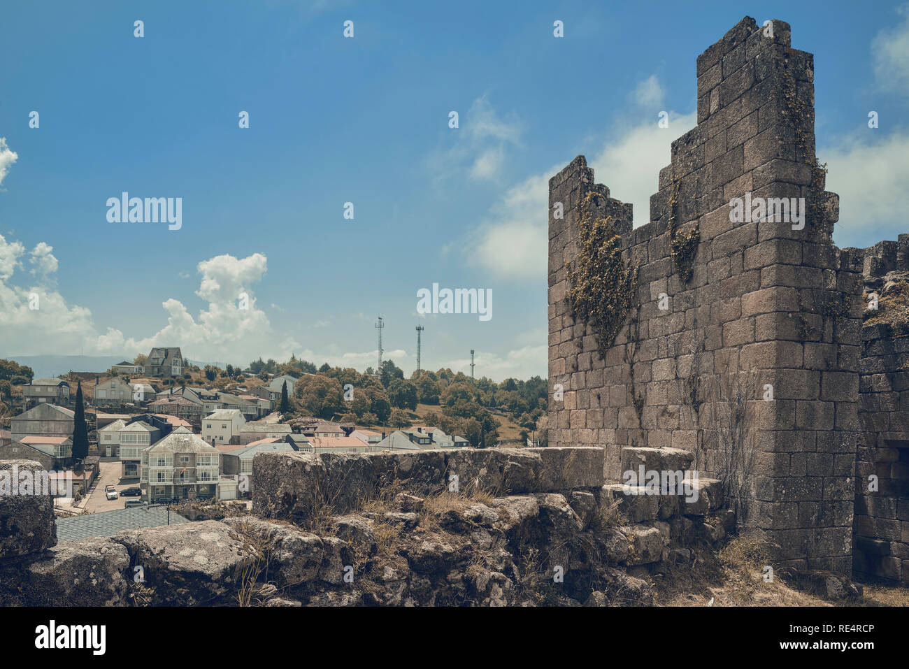 Medieval castle of the most beautiful village in Spain, Castro Caldelas ...