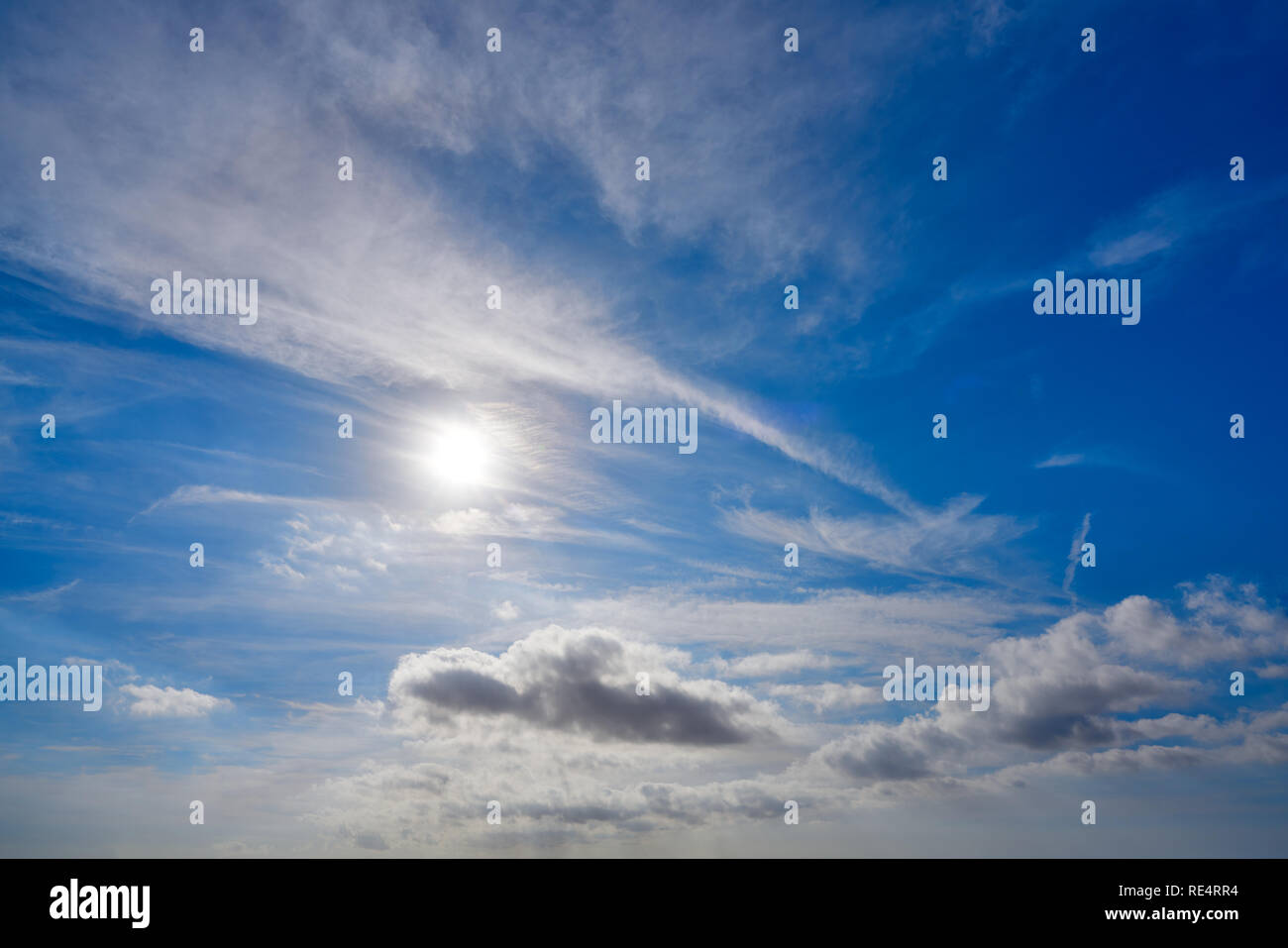 perfect blue sky with clouds Stock Photo - Alamy