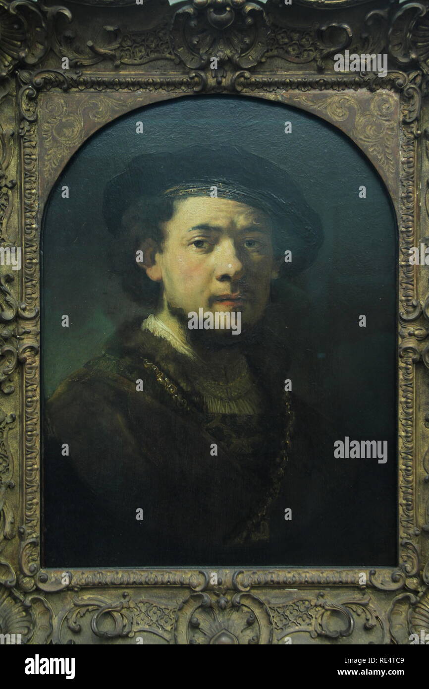 Portrait of a young man with a golden chain hi-res stock photography ...