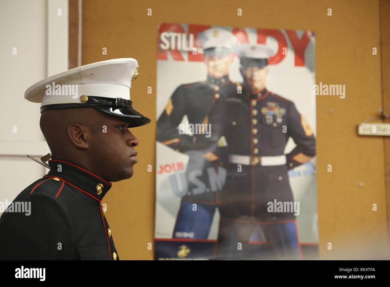 A U.S. Marine Corps recruit with Platoon 3002, Kilo Company, 3rd ...