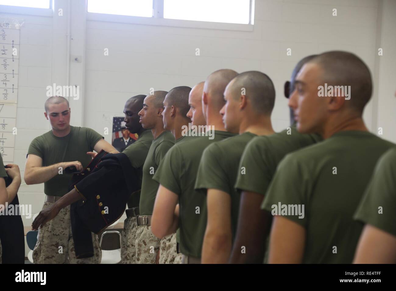 U.S. Marine Corps recruits with Platoon 3002, Kilo Company, 3rd ...