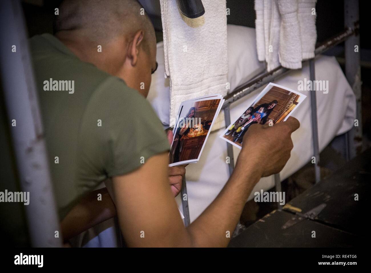 A U.S. Marine Corps recruit with Platoon 3002, Company K., 3rd Recruit ...