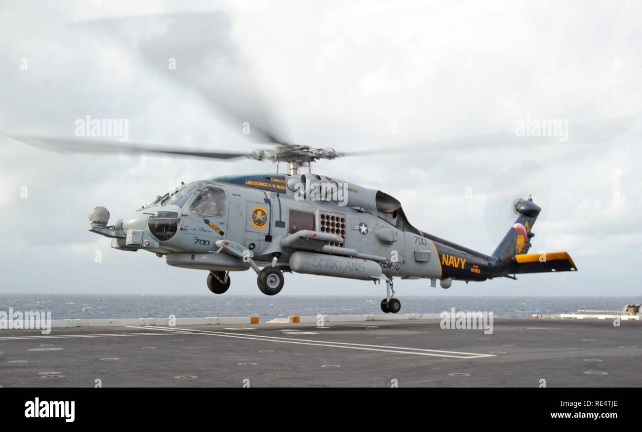 ATLANTIC OCEAN (Nov. 30 2016) An MH-60R Seahawk attached to the ...