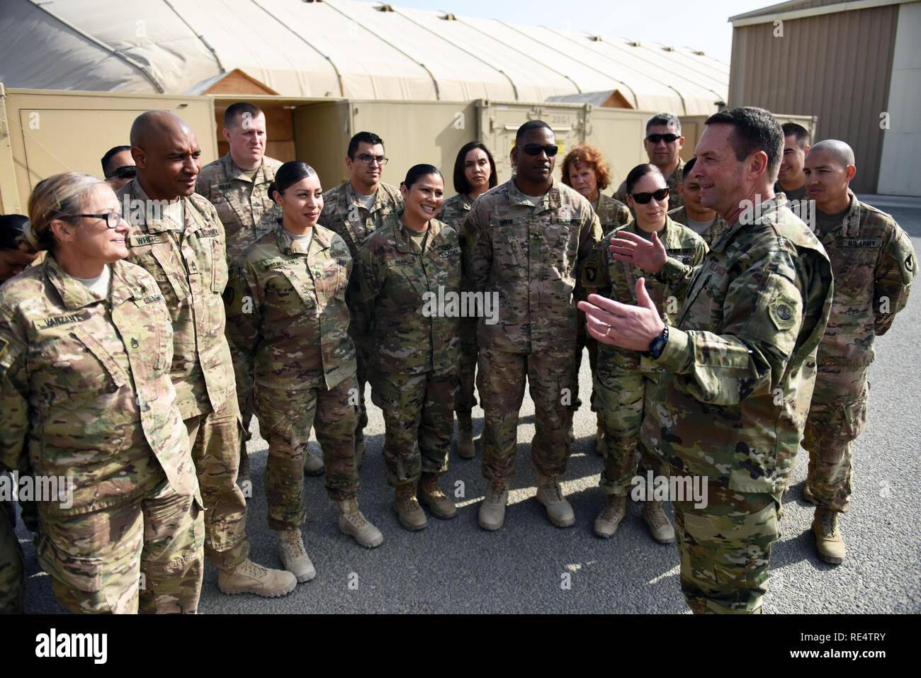 Air Force Gen. Joseph Lengyel, chief, National Guard Bureau, talks with ...