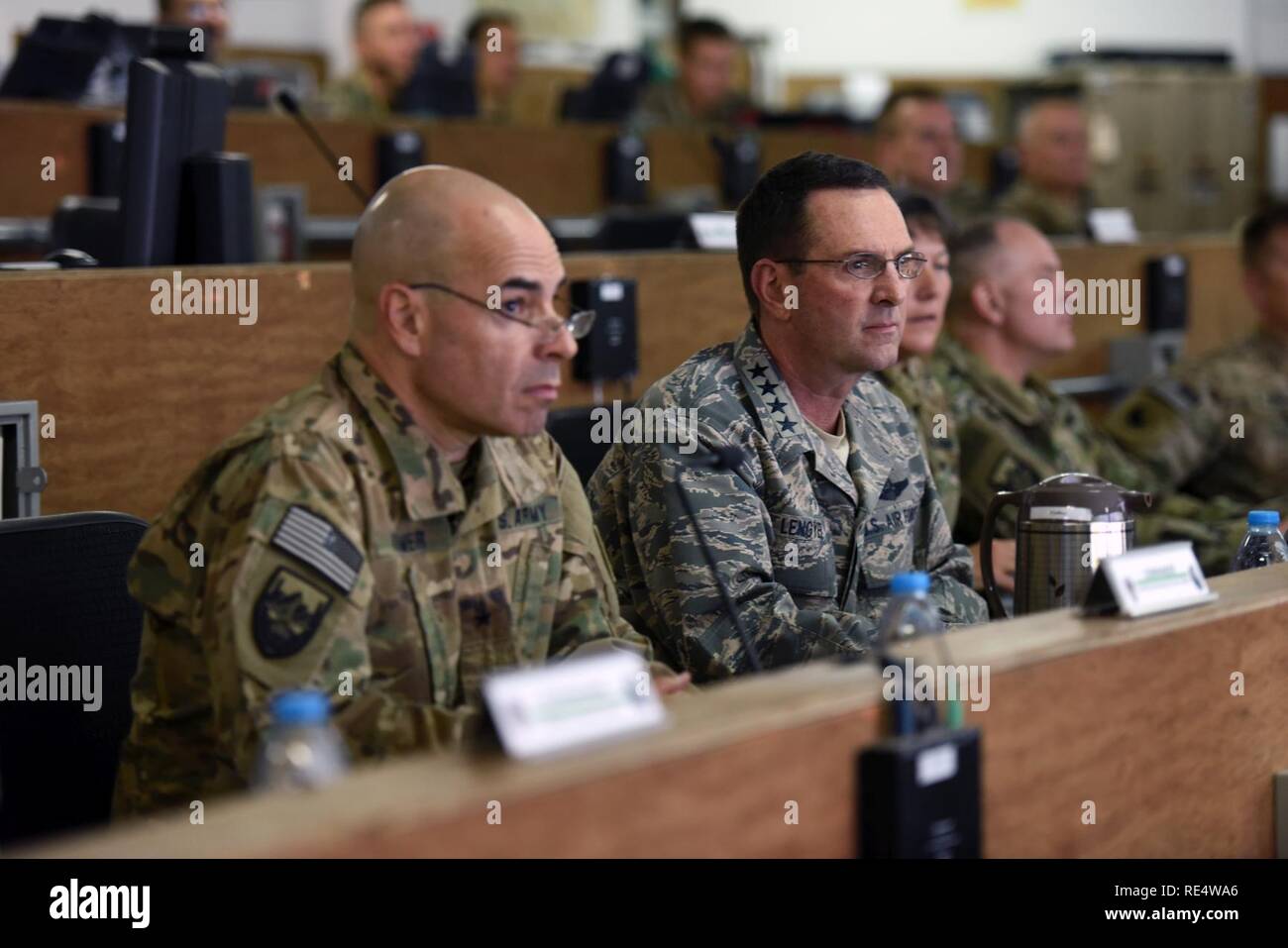 Army Brig. Gen. Jeffrey Kramer, left, deputy commander, 29th Infantry ...