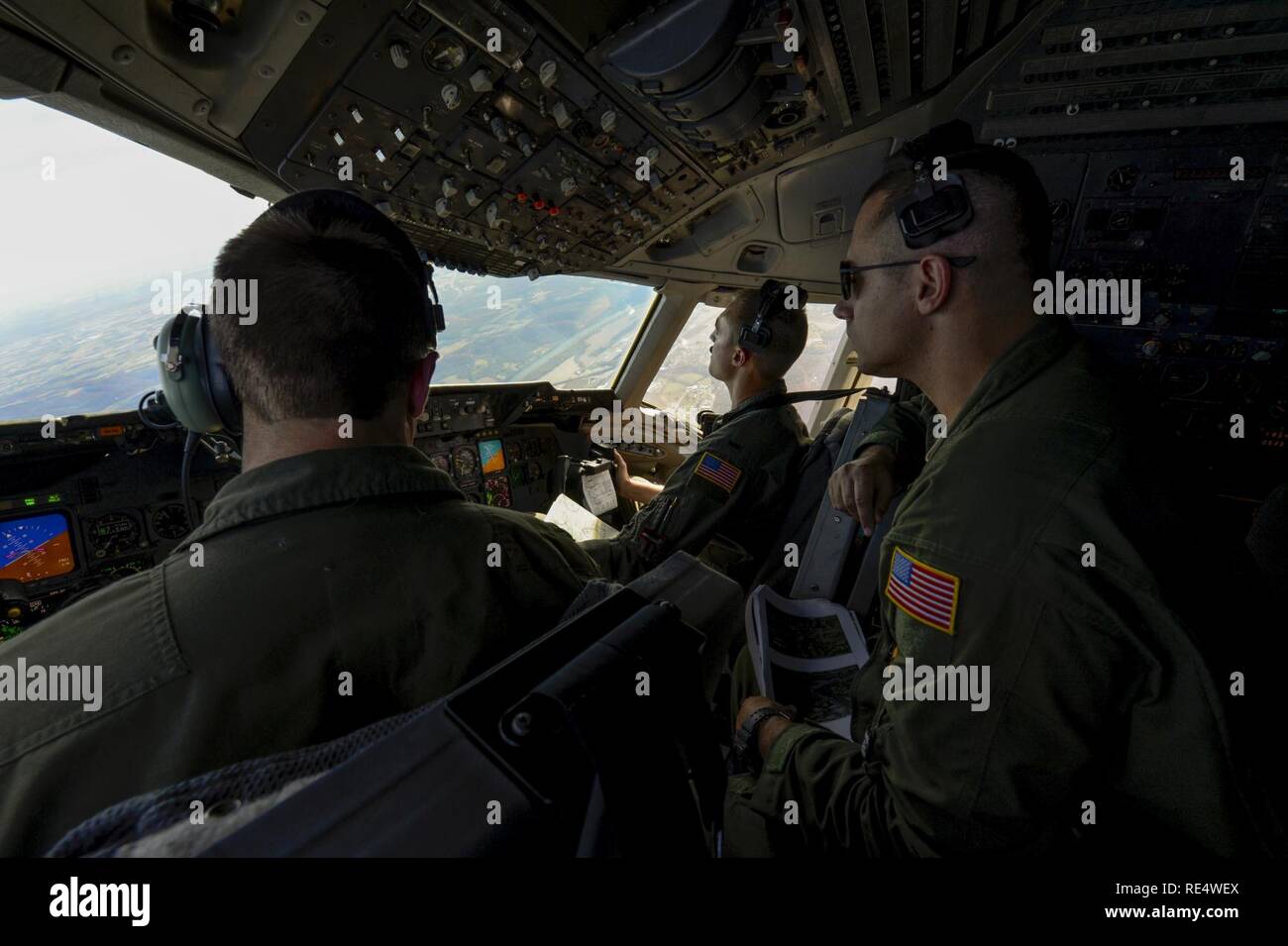Members from the 2nd Air Refueling Squadron operate a KC-10 Extender ...