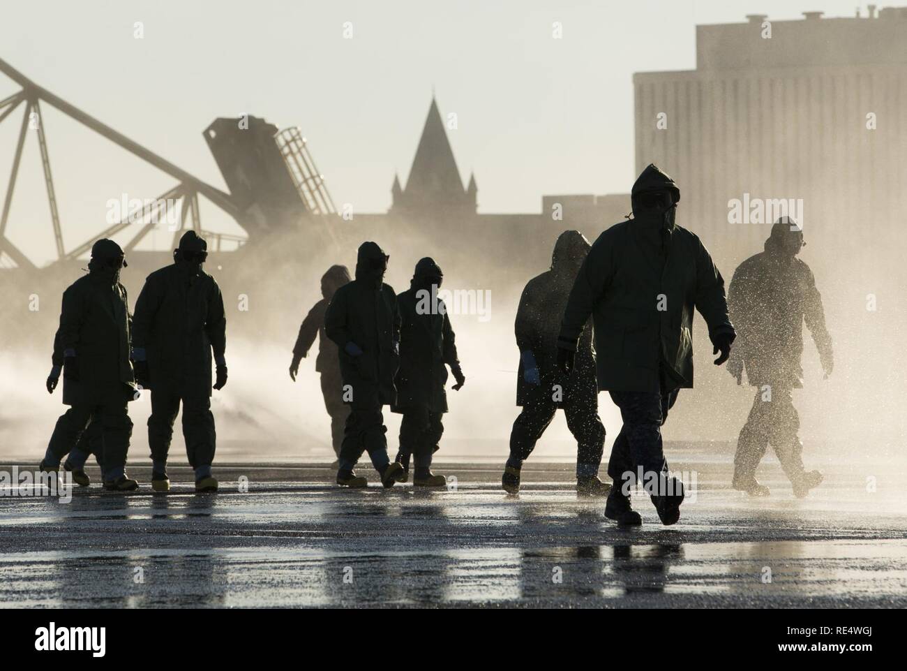 Countermeasure wash down sprinkler system hi-res stock photography and ...