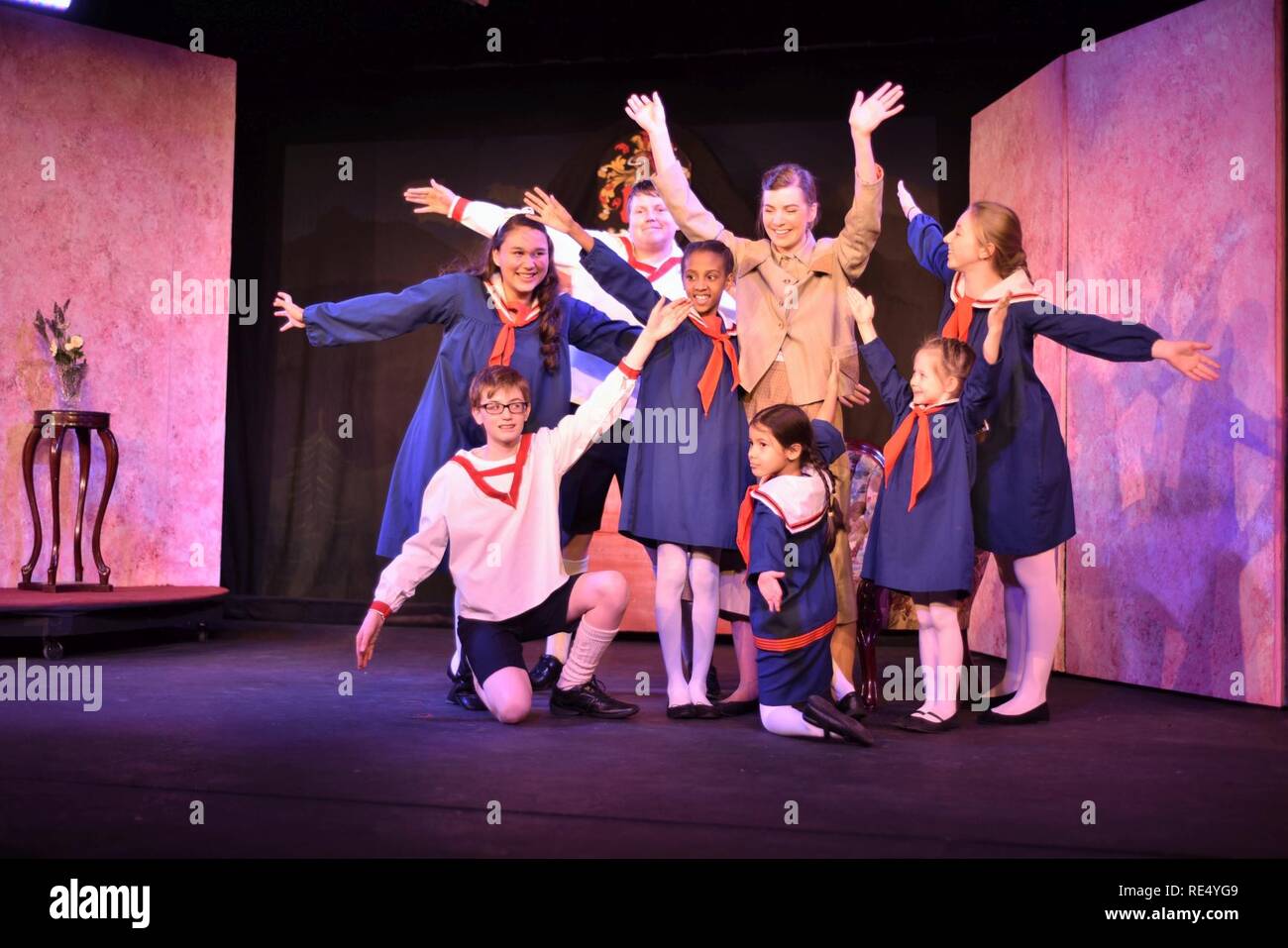 Danielle Bohler, as Maria, rehearses with the young performers who ...