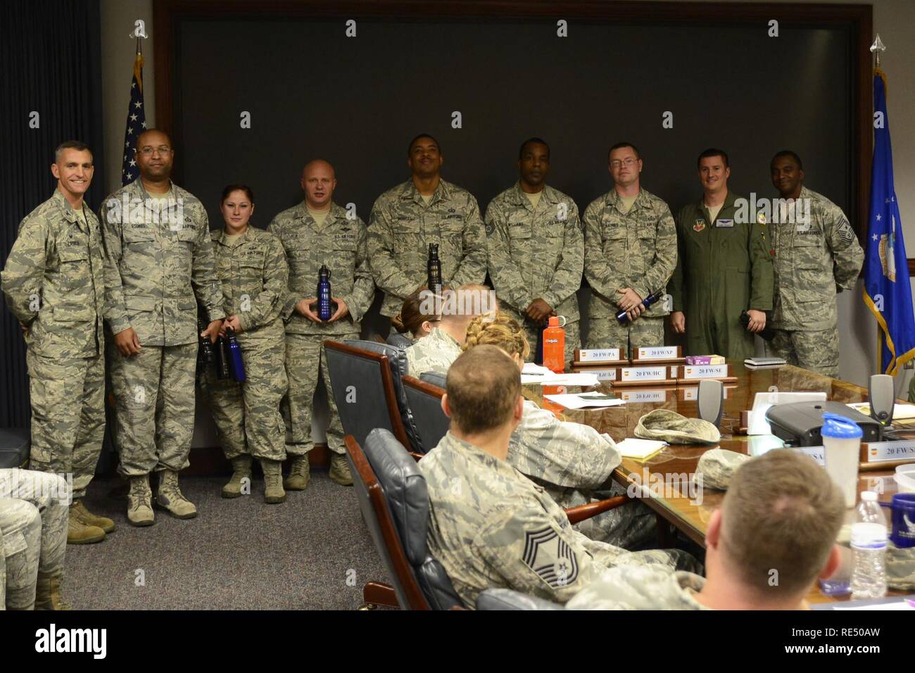 U.S. Airmen from the 20th Equipment Maintenance Squadron are recognized ...