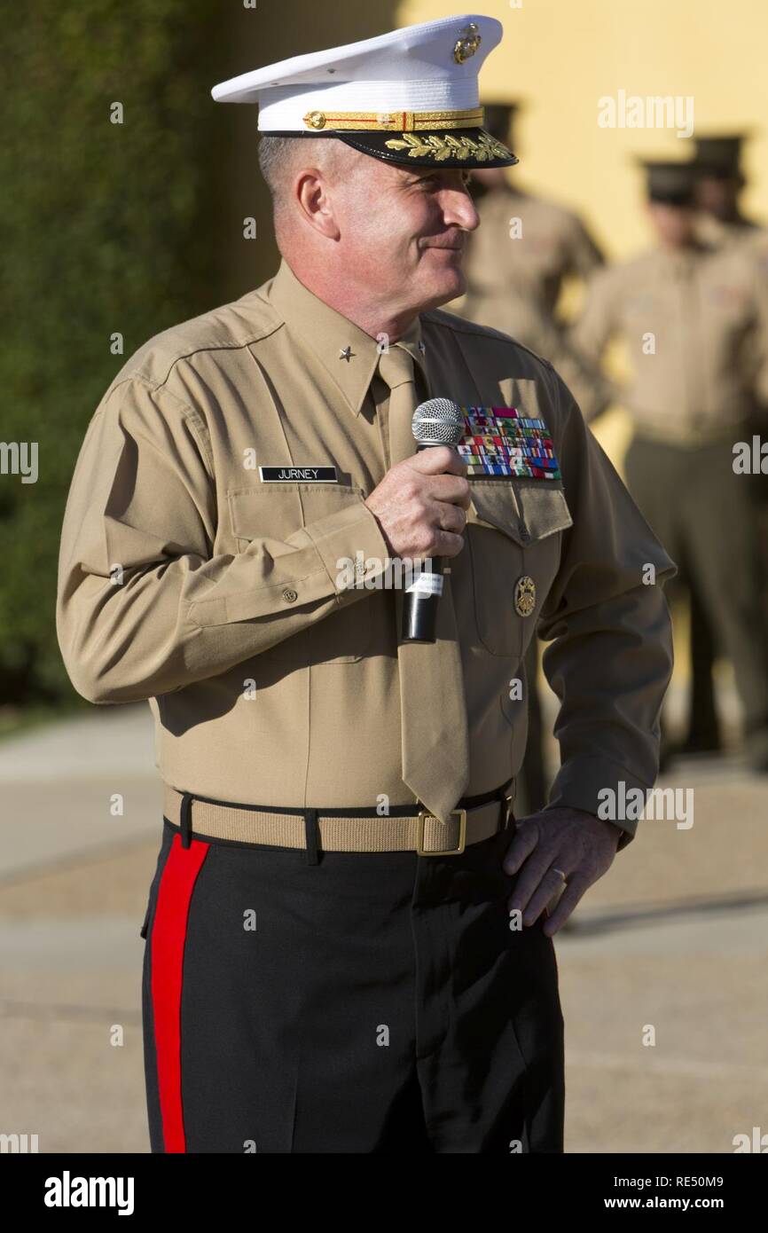 U.S. Marine Corps Brig. Gen. William M. Jurney, commanding general of Marine Corps Recruit Depot ...