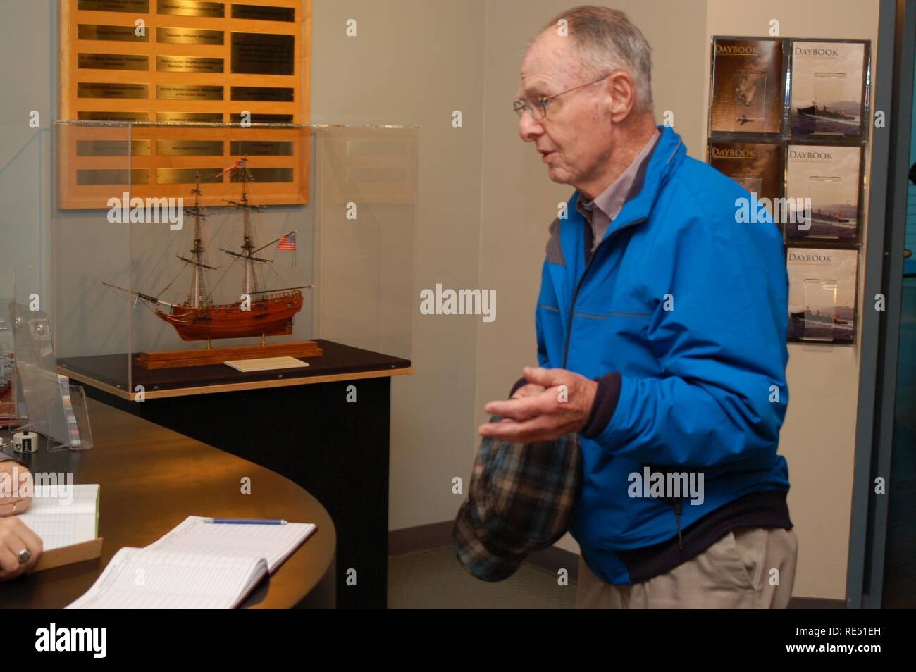 Robert Deegan, a former volunteer docent and a retired US Navy ...