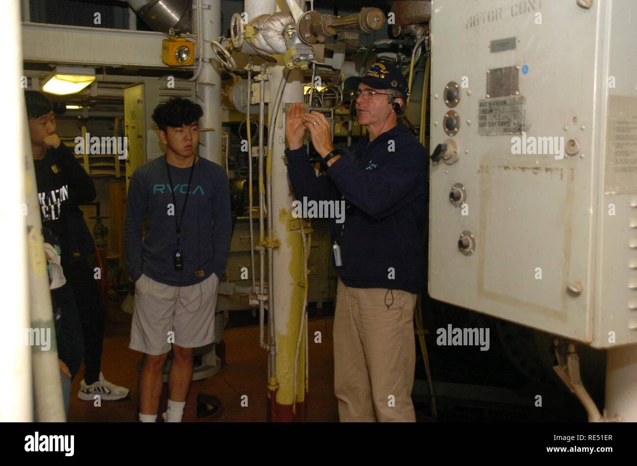 The first guided engine room tour aboard the USS Wisconsin (BB 64) of ...