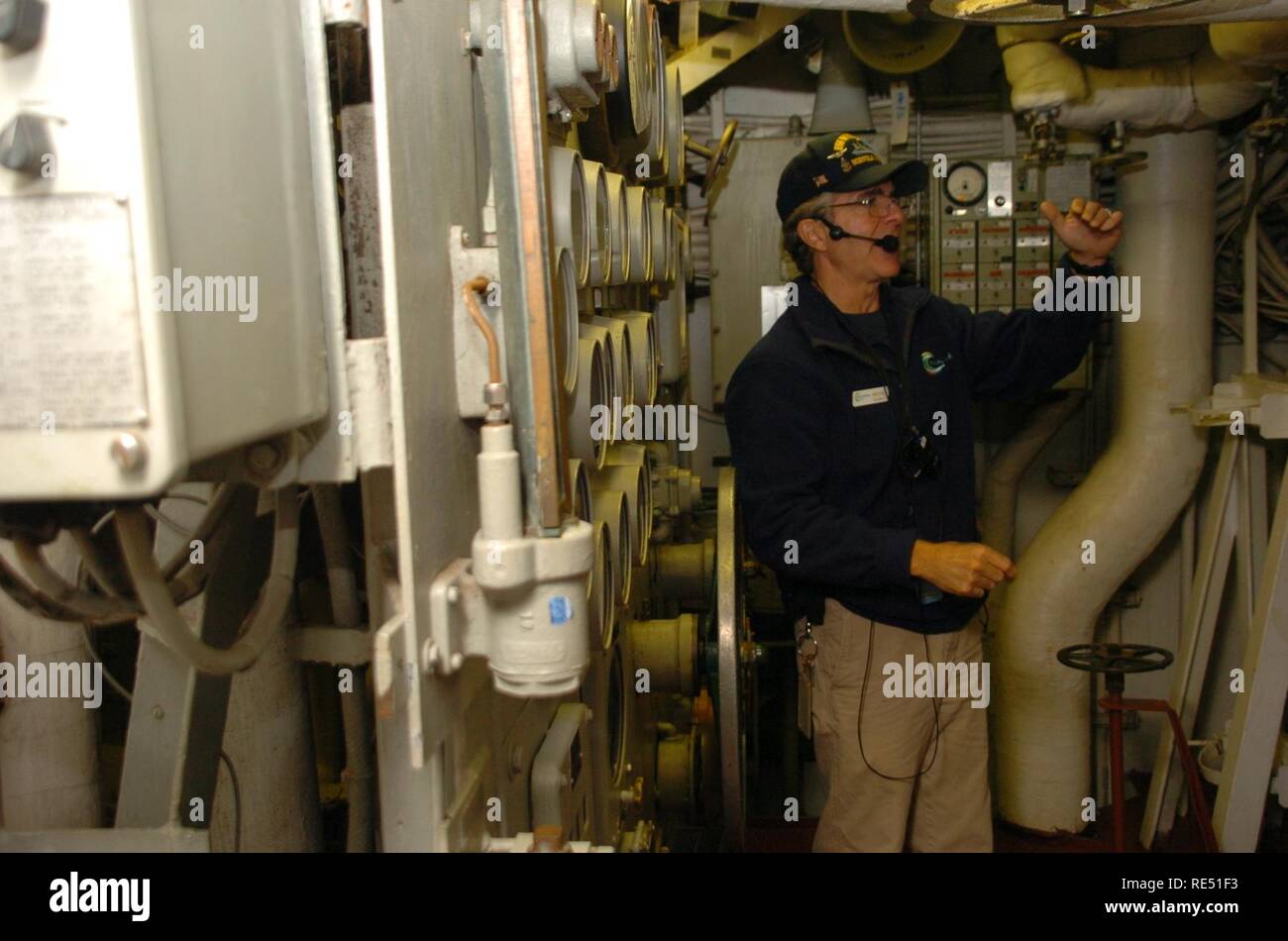 The first guided engine room tour aboard the USS Wisconsin (BB 64) of ...