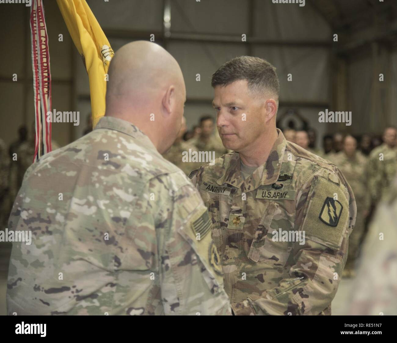 Maj. Kenneth Anthony, incoming commander of the 2d Battalion, 198th ...