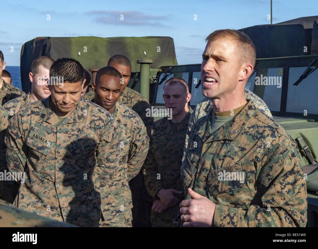 MEDITERRANEAN SEA (Jan. 1, 2019) – U.S. Marine Lt. Col. Lawrence Lowman ...