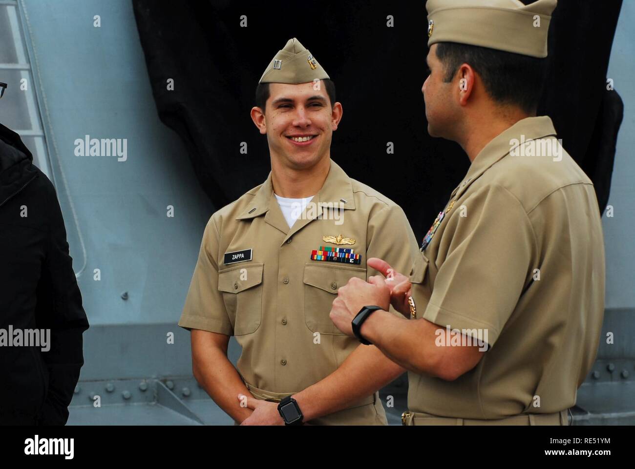 Captain Edgardo Moreno, Commanding Officer of the Amphibious Transport ...