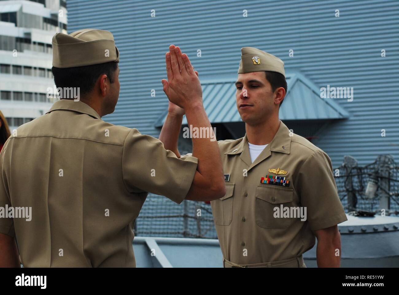 Captain Edgardo Moreno, Commanding Officer of the Amphibious Transport ...