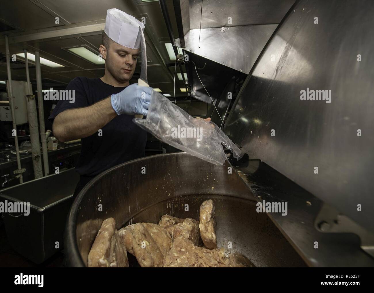 ARABIAN SEA (Jan. 1, 2019) Culinary Specialist 3rd Class Jordan Dill ...
