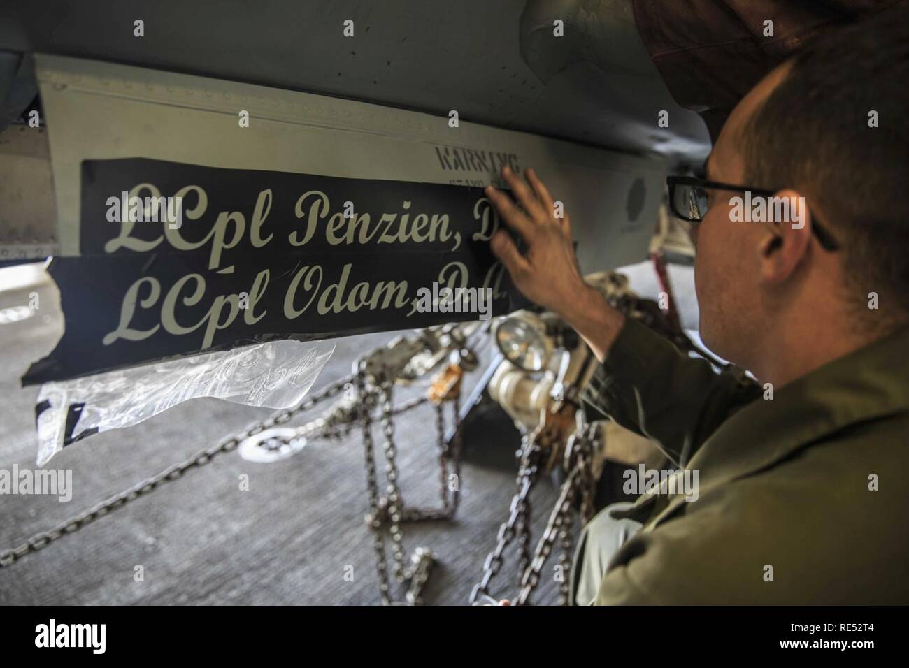 Sgt. Jace Duncan, an AV- 8B Harrier powerline mechanic with the 22nd ...