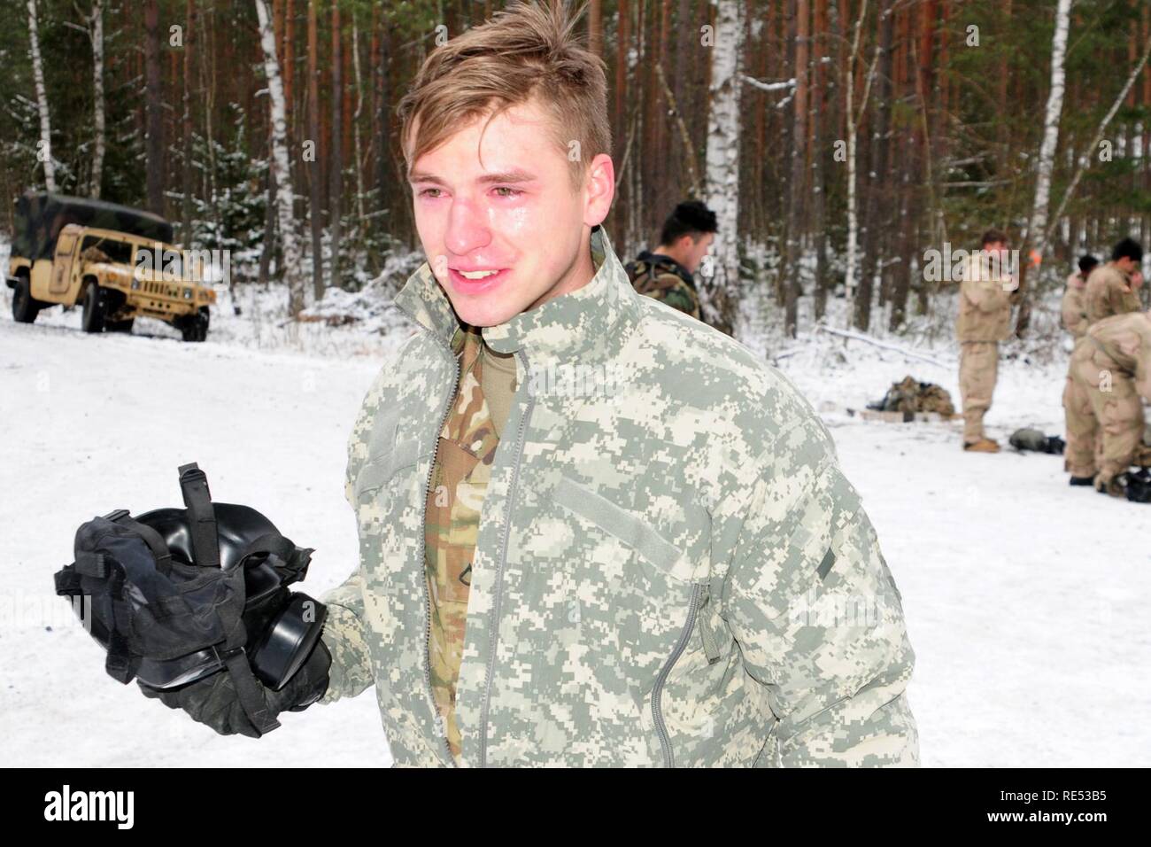 U.S. Army Pfc. Wyatt Tilton, assigned to 1st Squadron, 7th Cavalry ...