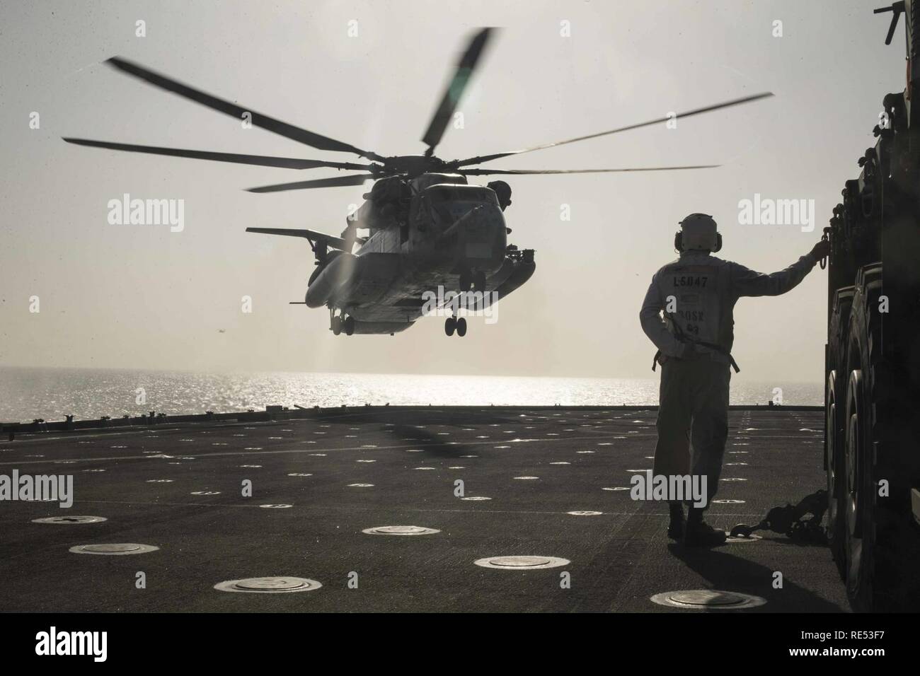 ARABIAN SEA - U.S. Navy Chief Warrant Officer 2 Jason Roberts, a ...