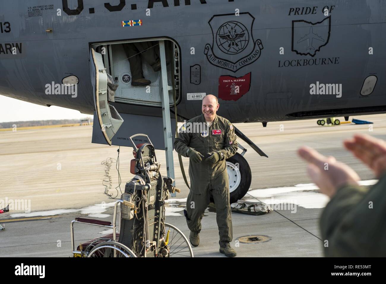 U.S. Air Force Col. Mark Auer, commander of the 121st Air Refueling ...