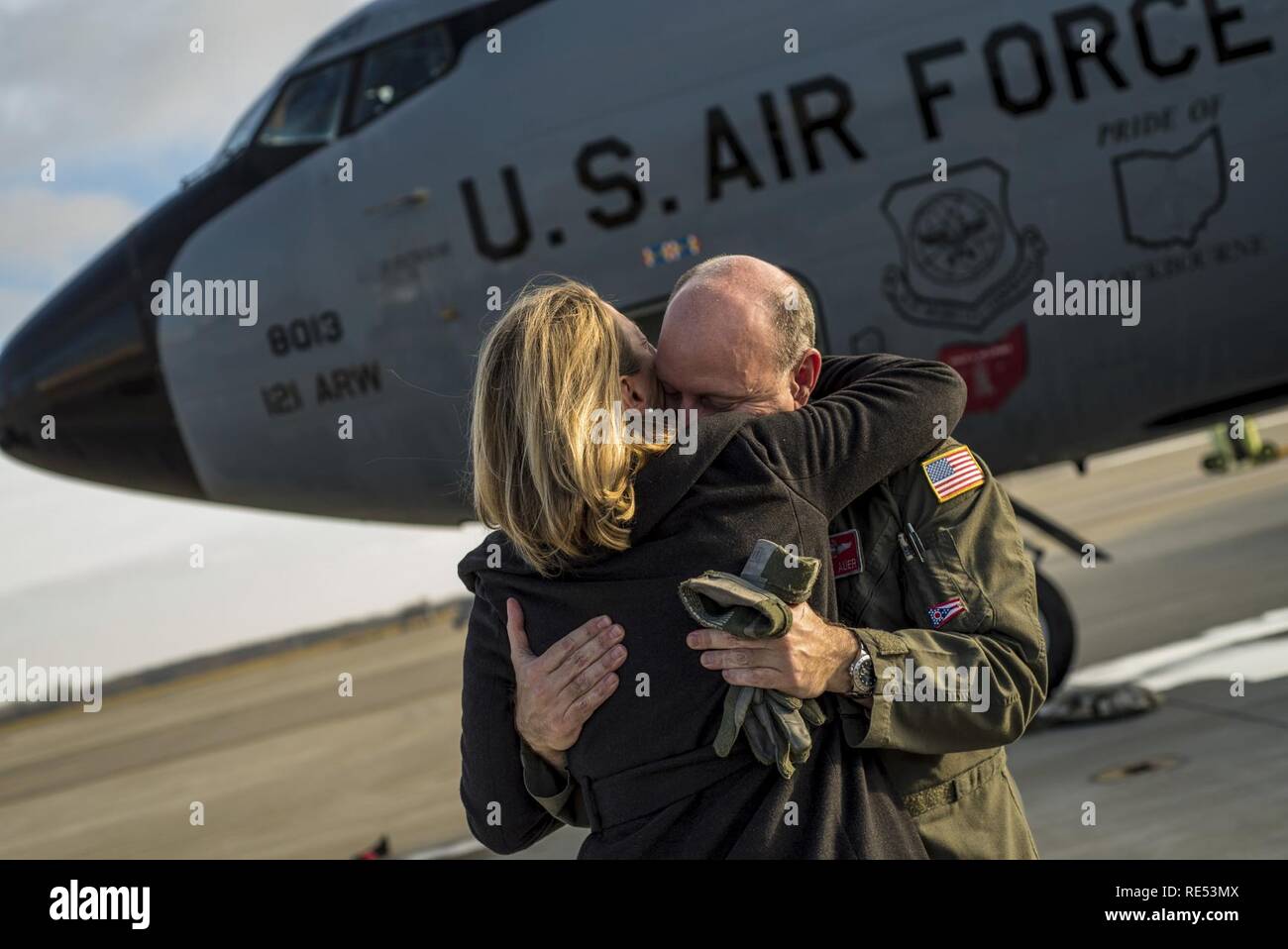 U.S. Air Force Col. Mark Auer, commander of the 121st Air Refueling ...