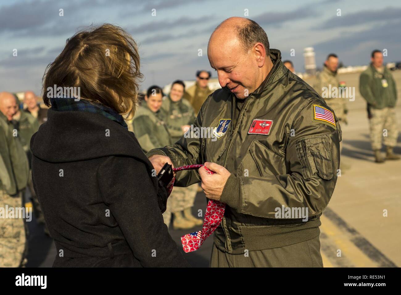 U.S. Air Force Col. Mark Auer, commander of the 121st Air Refueling ...