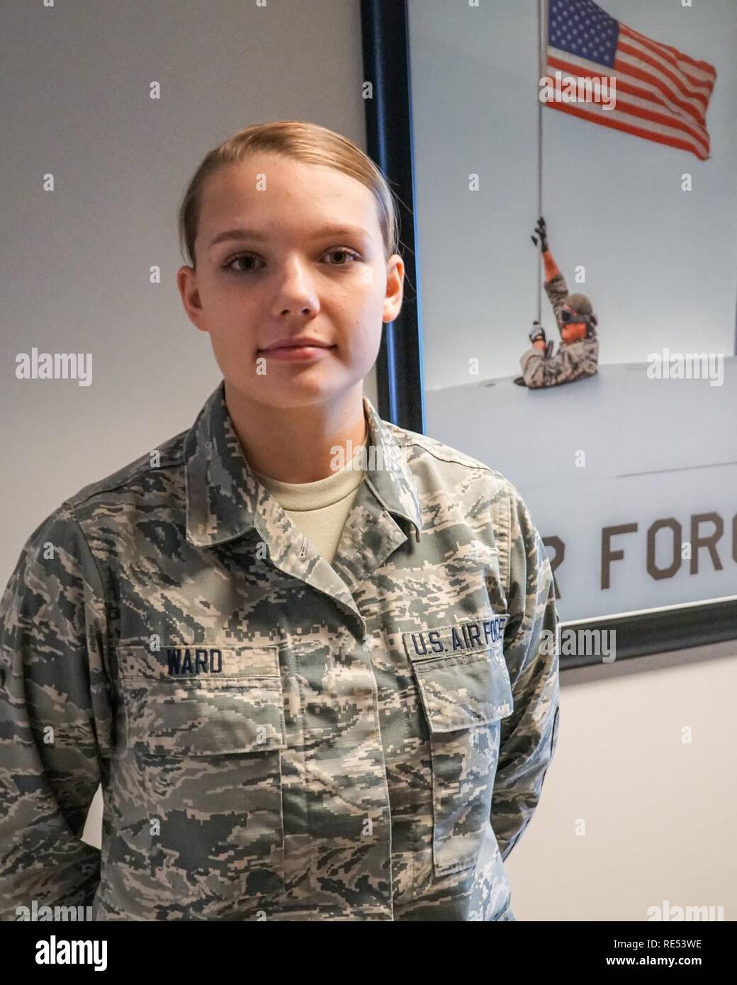 Airman Shelby Ward poses for a photo at Rosecrans Air National Guard ...