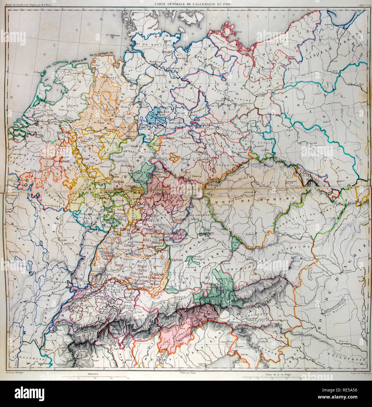 18th century map germany hi-res stock photography and images - Alamy