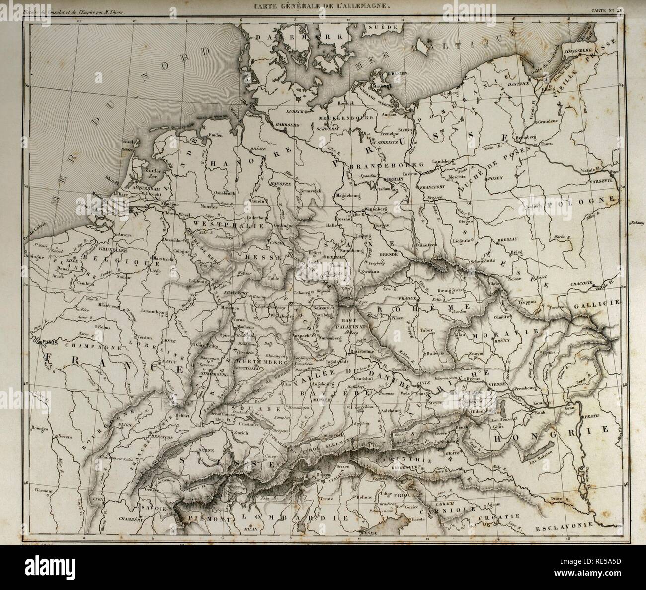 General map of Germany. Atlas de l'Histoire du Consulat et de l'Empire ...