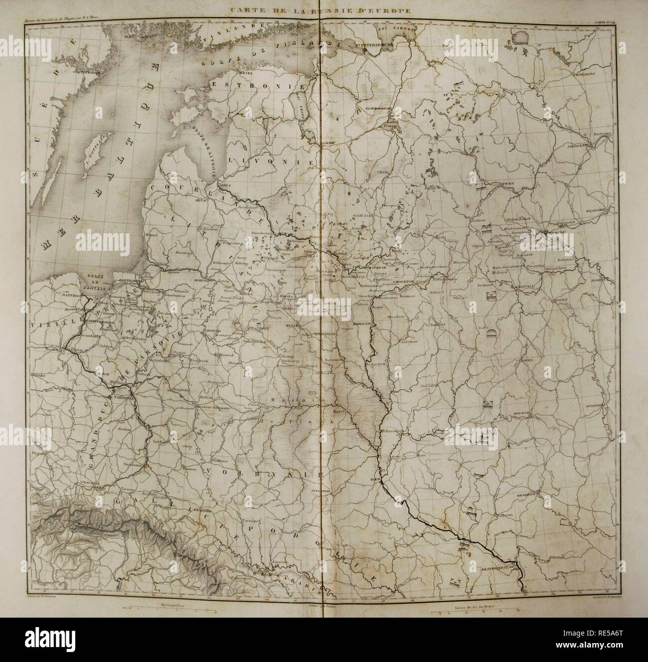 Napoleonic map of European Russia. Atlas de l'Histoire du Consulat et ...