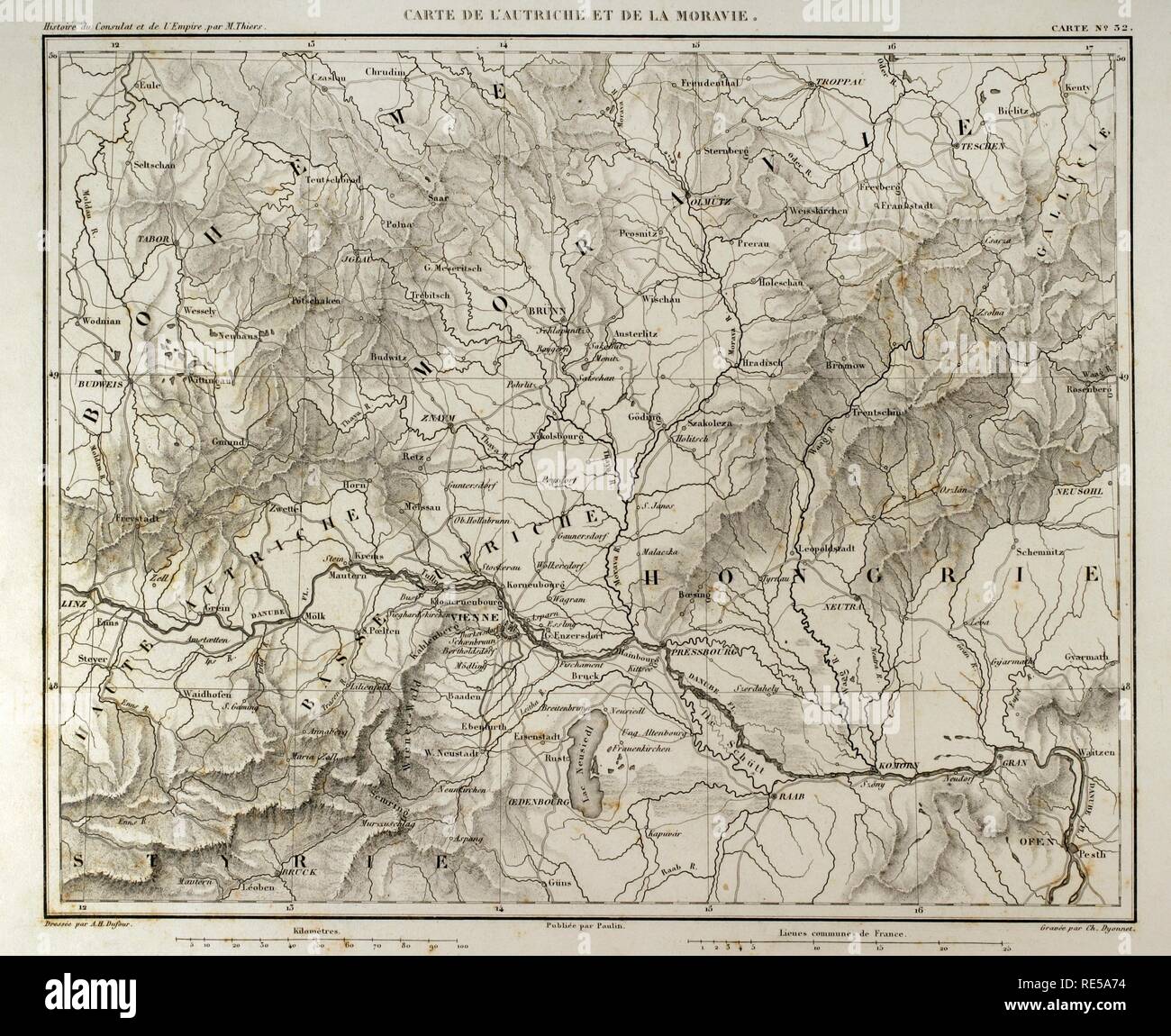 Austria map historic hi-res stock photography and images - Alamy