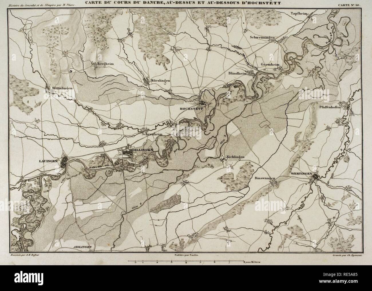 Map of old germany danube river hi-res stock photography and images - Alamy