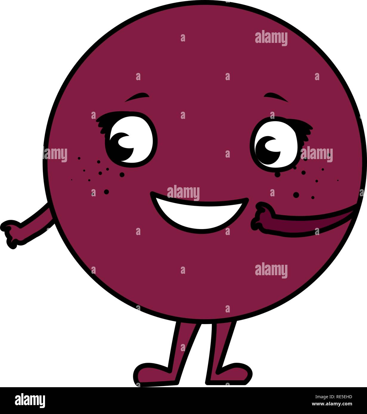 happy emoticon kawaii character vector illustration design Stock Vector ...