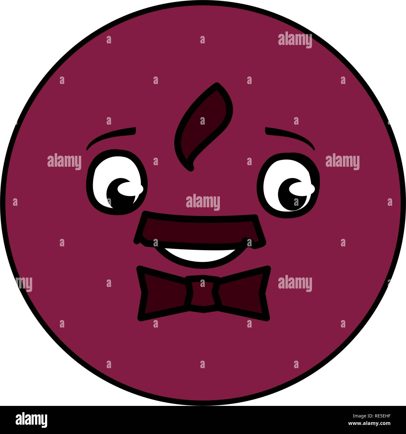 happy gentleman emoticon with bowtie vector illustration design Stock ...