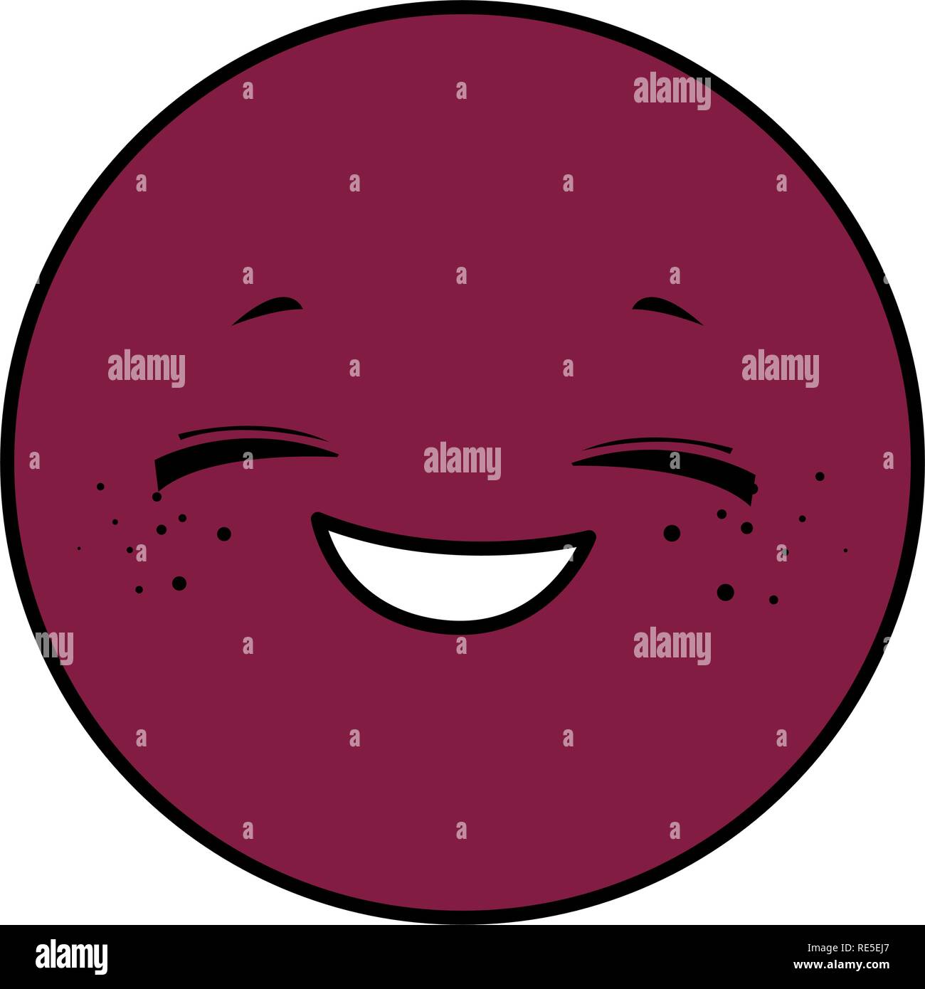 happy emoticon kawaii character vector illustration design Stock Vector ...