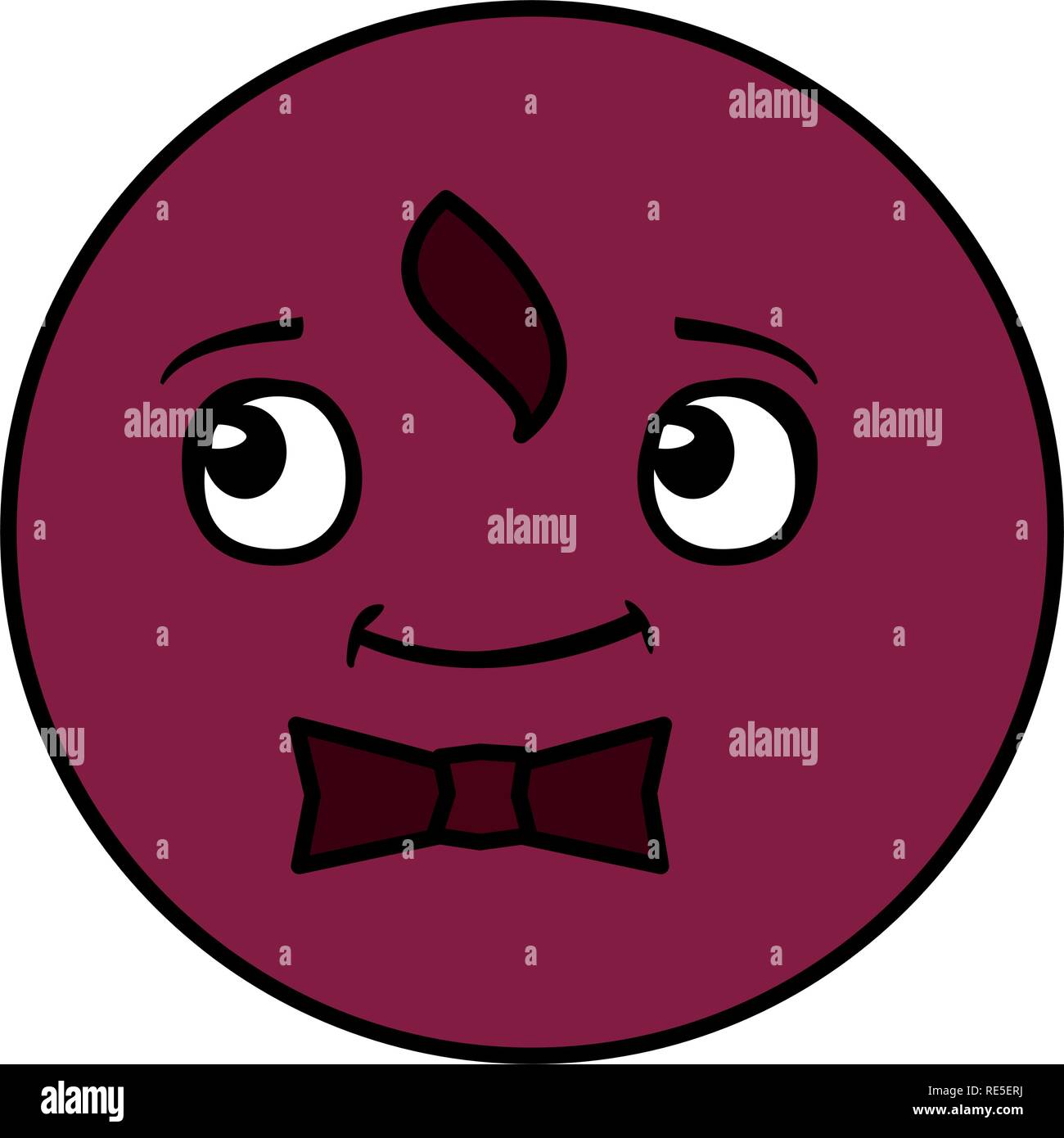 happy gentleman emoticon with bowtie vector illustration design Stock ...