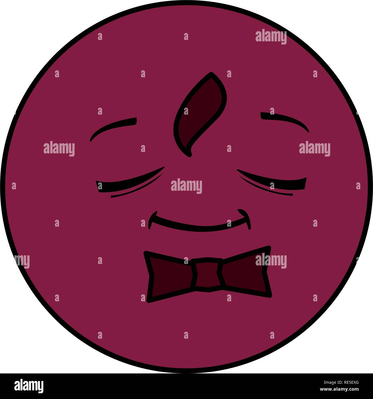 happy gentleman emoticon with bowtie vector illustration design Stock ...