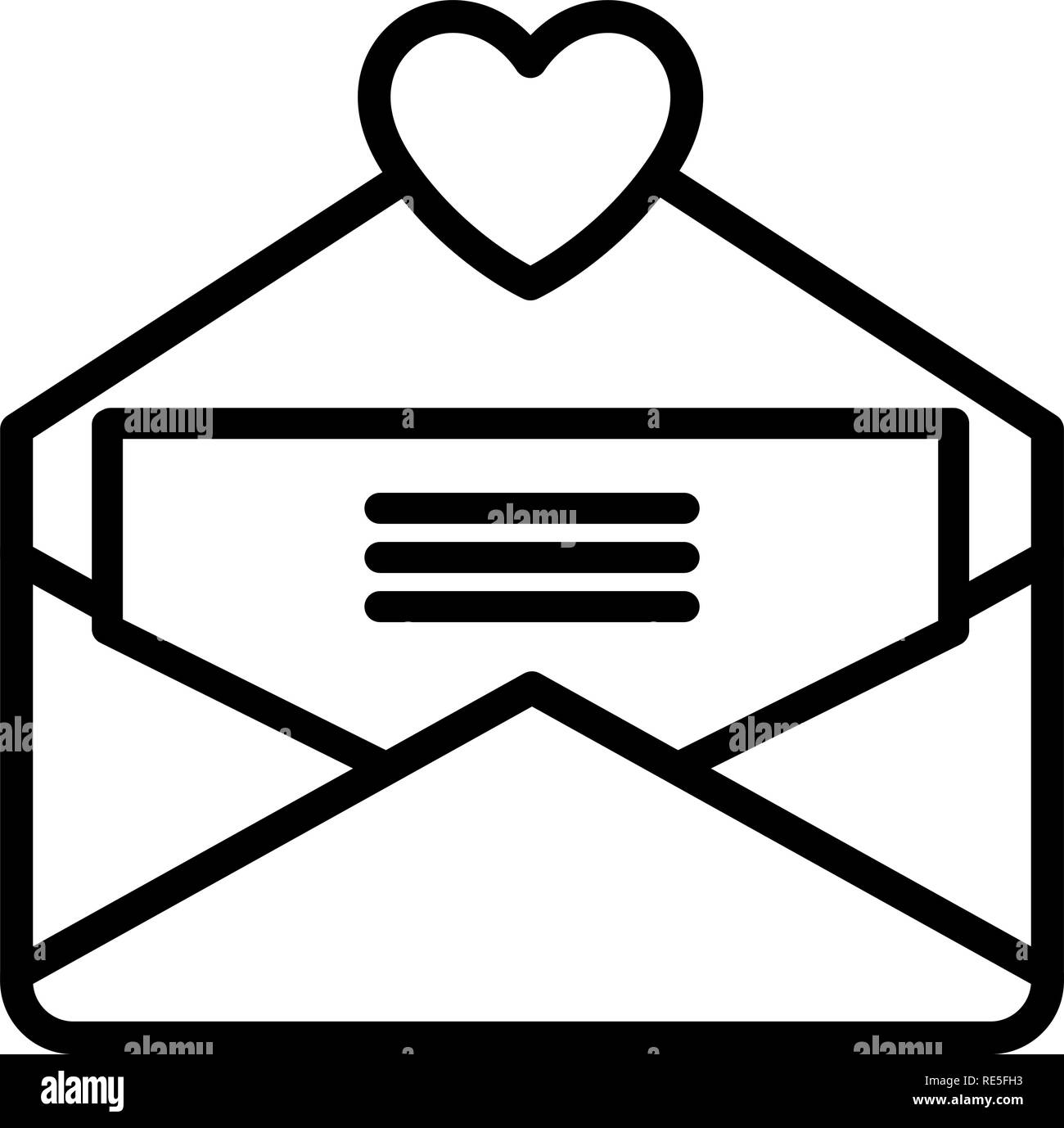 envelope with heart icon vector illustration design Stock Vector Image ...