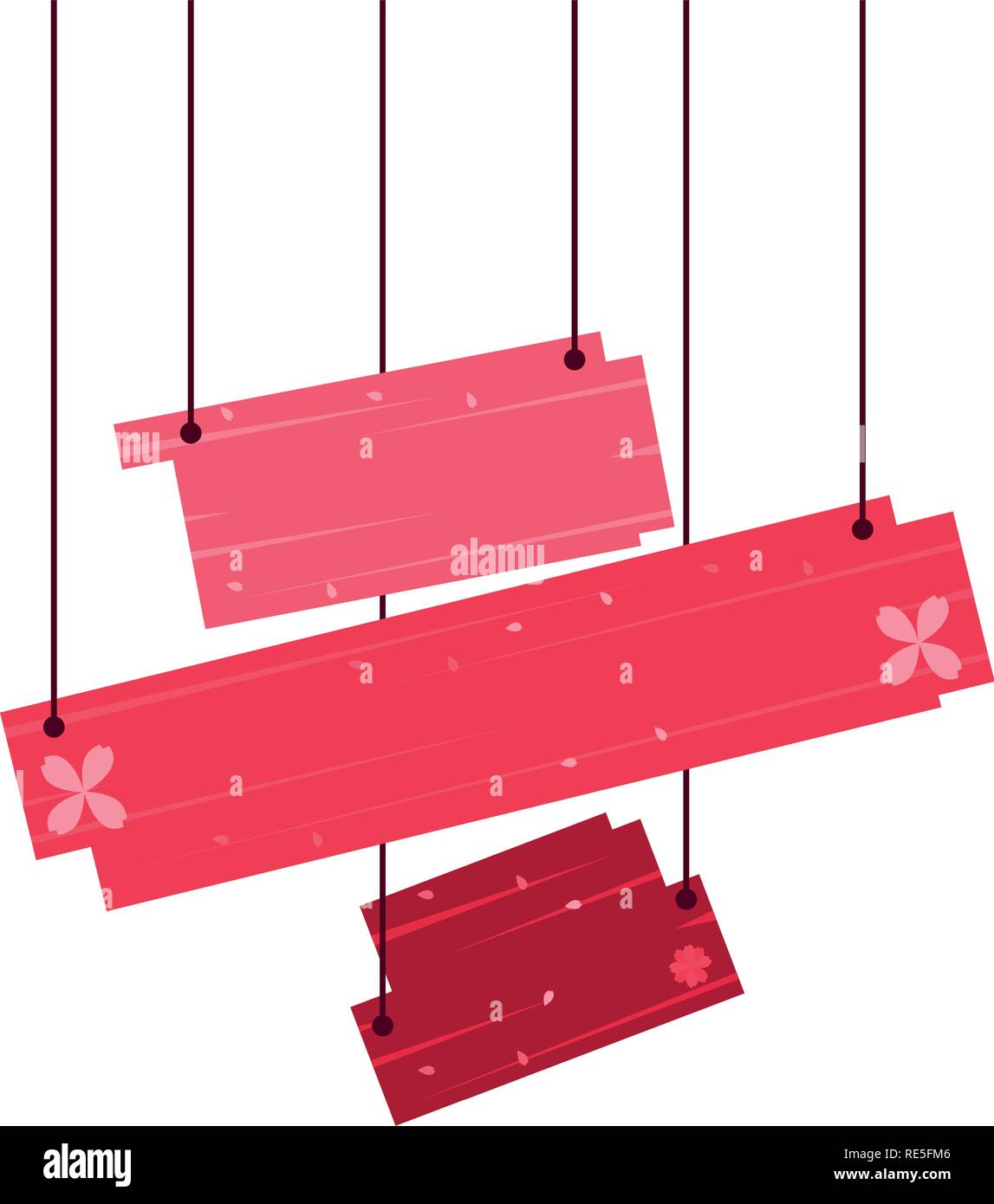 label with wooden boards hanging vector illustration design Stock ...