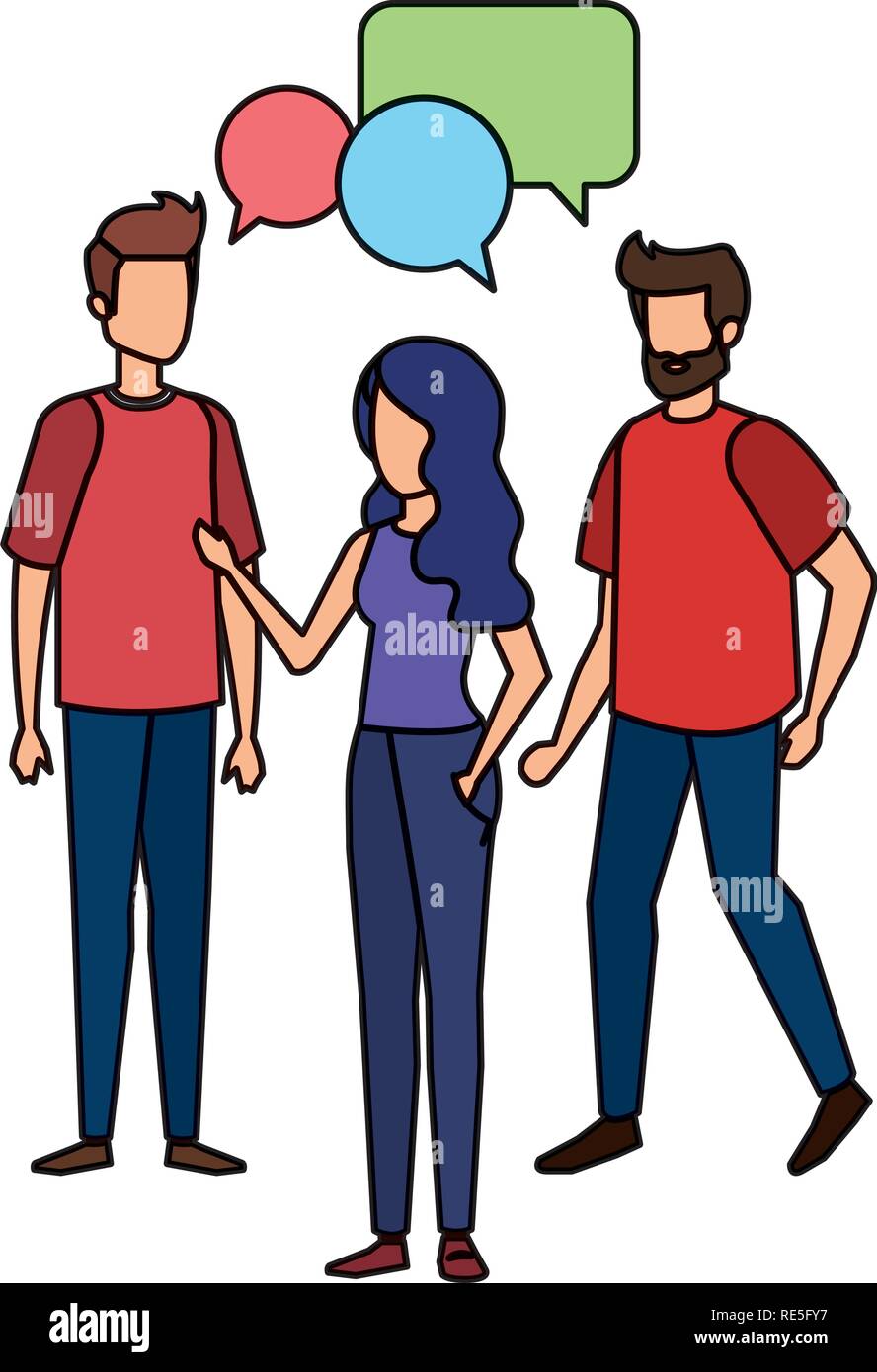 Group Of People Talking Cartoon