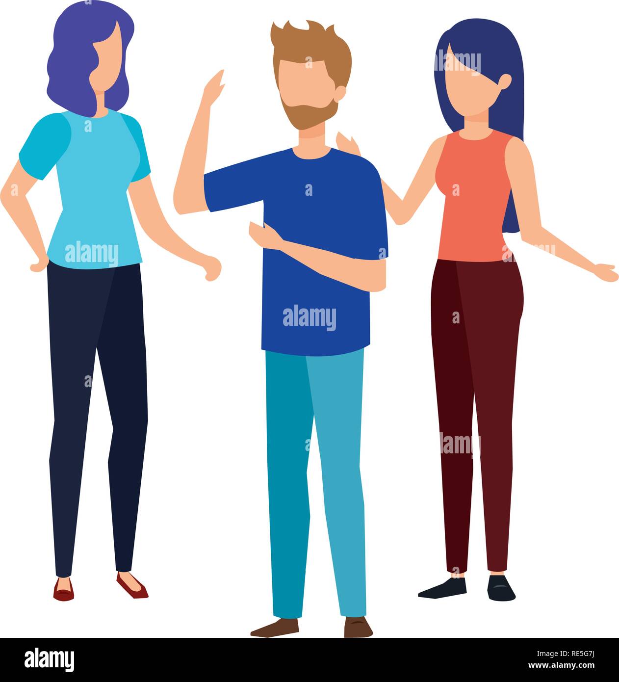 group of people characters Stock Vector Image & Art - Alamy