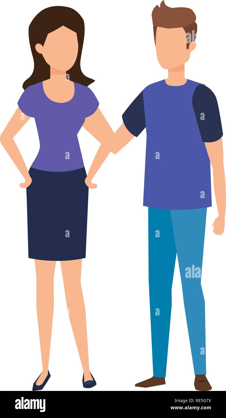 couple avatar characters icons Stock Vector Image & Art - Alamy