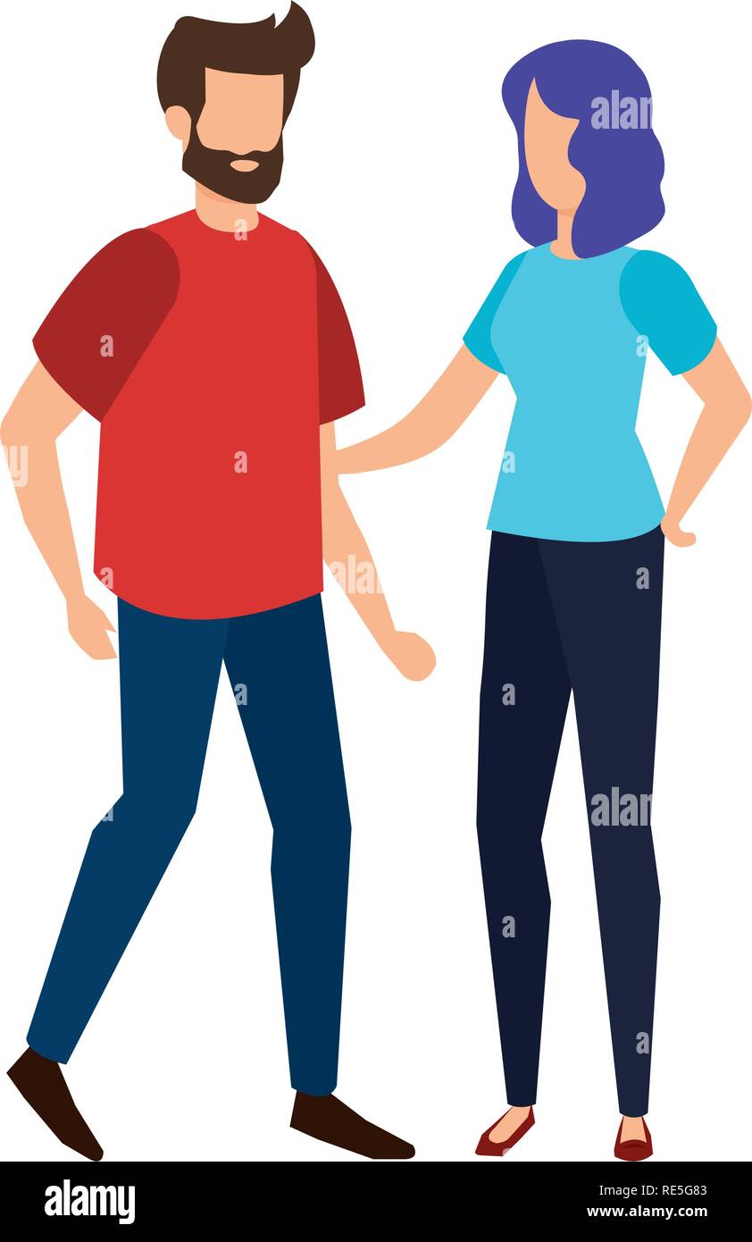couple avatar characters icons Stock Vector Image & Art - Alamy