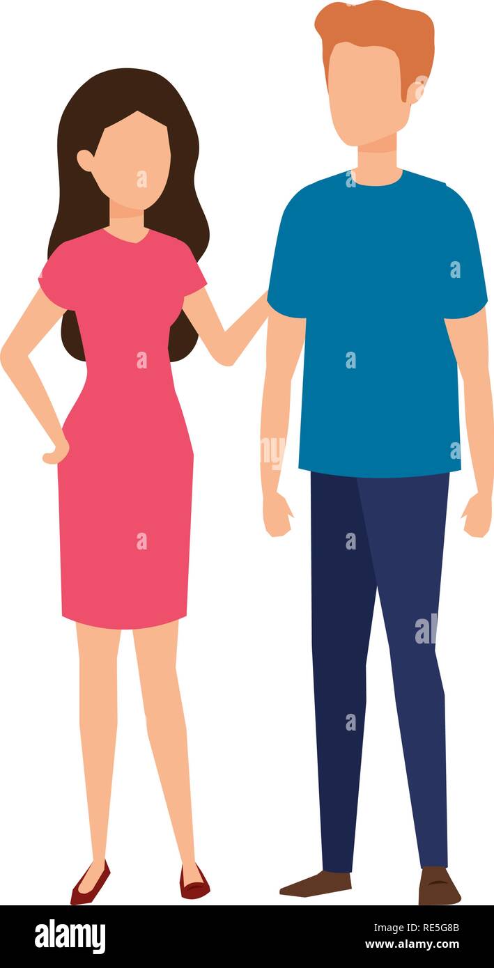 couple avatar characters icons Stock Vector Image & Art - Alamy
